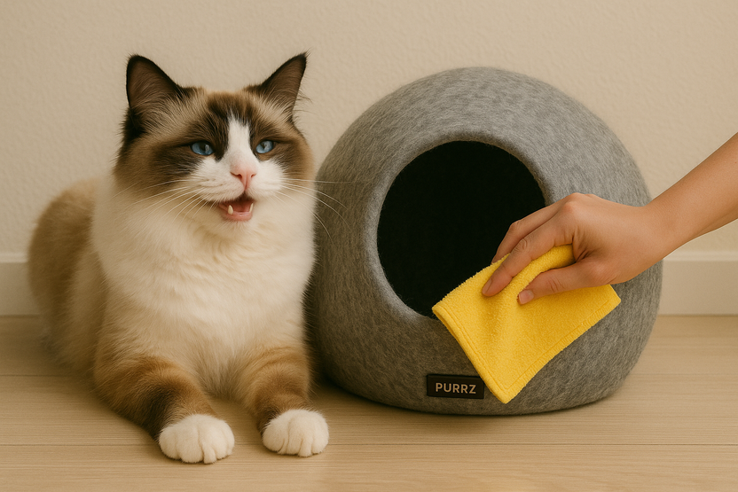 How to Clean & Care for Your Felt Cat Cave Easy Guide – Purrz